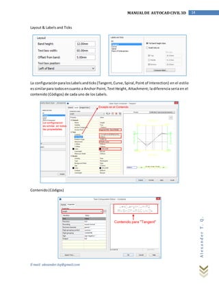 Manual AutoCAD Civil 3D - Creación de bandas para el perfil ...