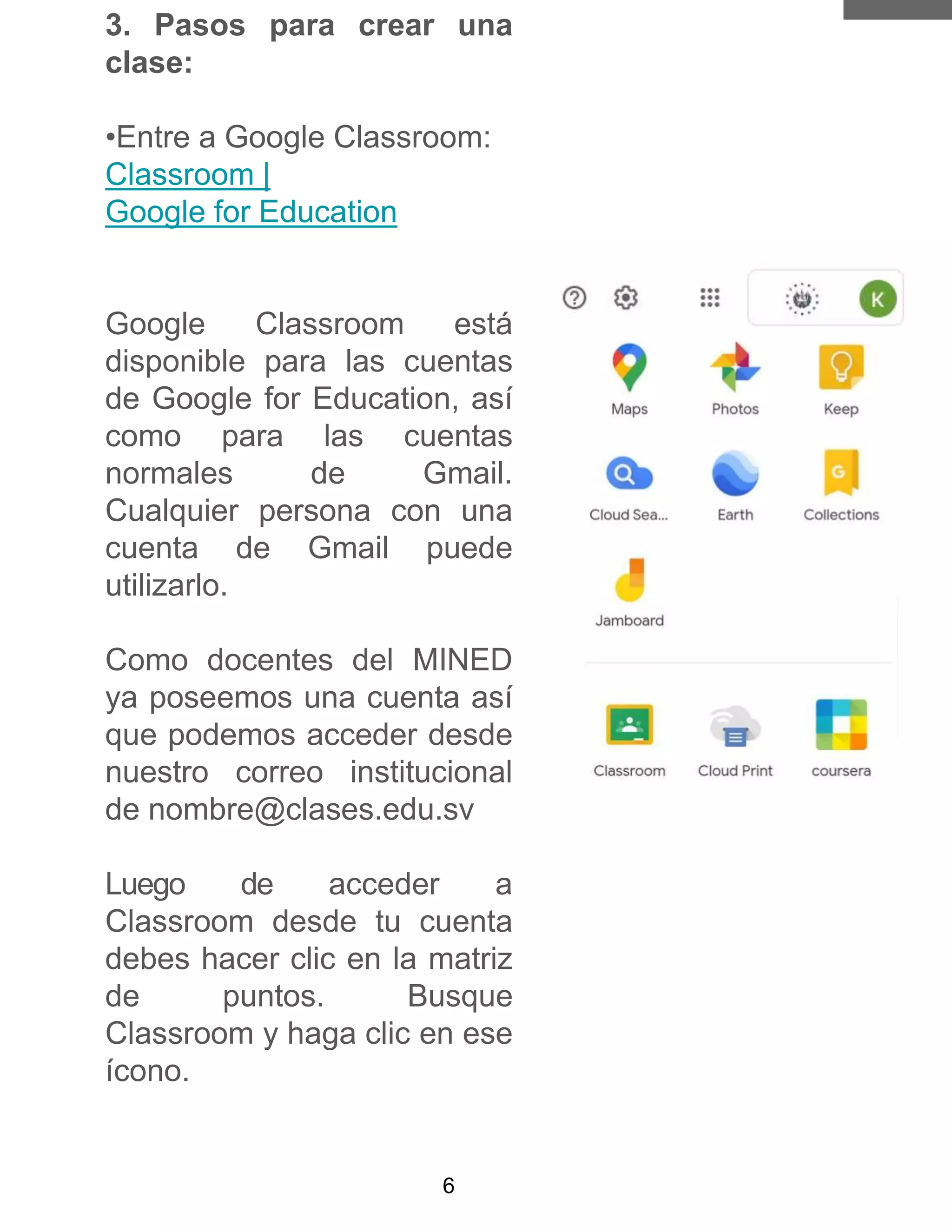 Manual Classroom. Cómo crear una clase | PPTX