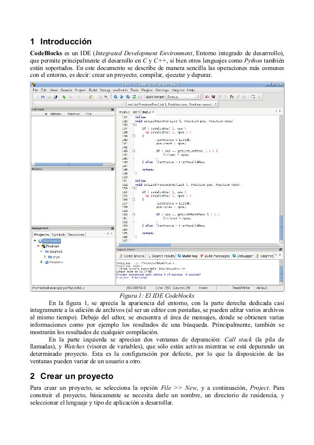 Manual De Usuario De Codeblocks