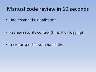 Manual Code Review | PPT