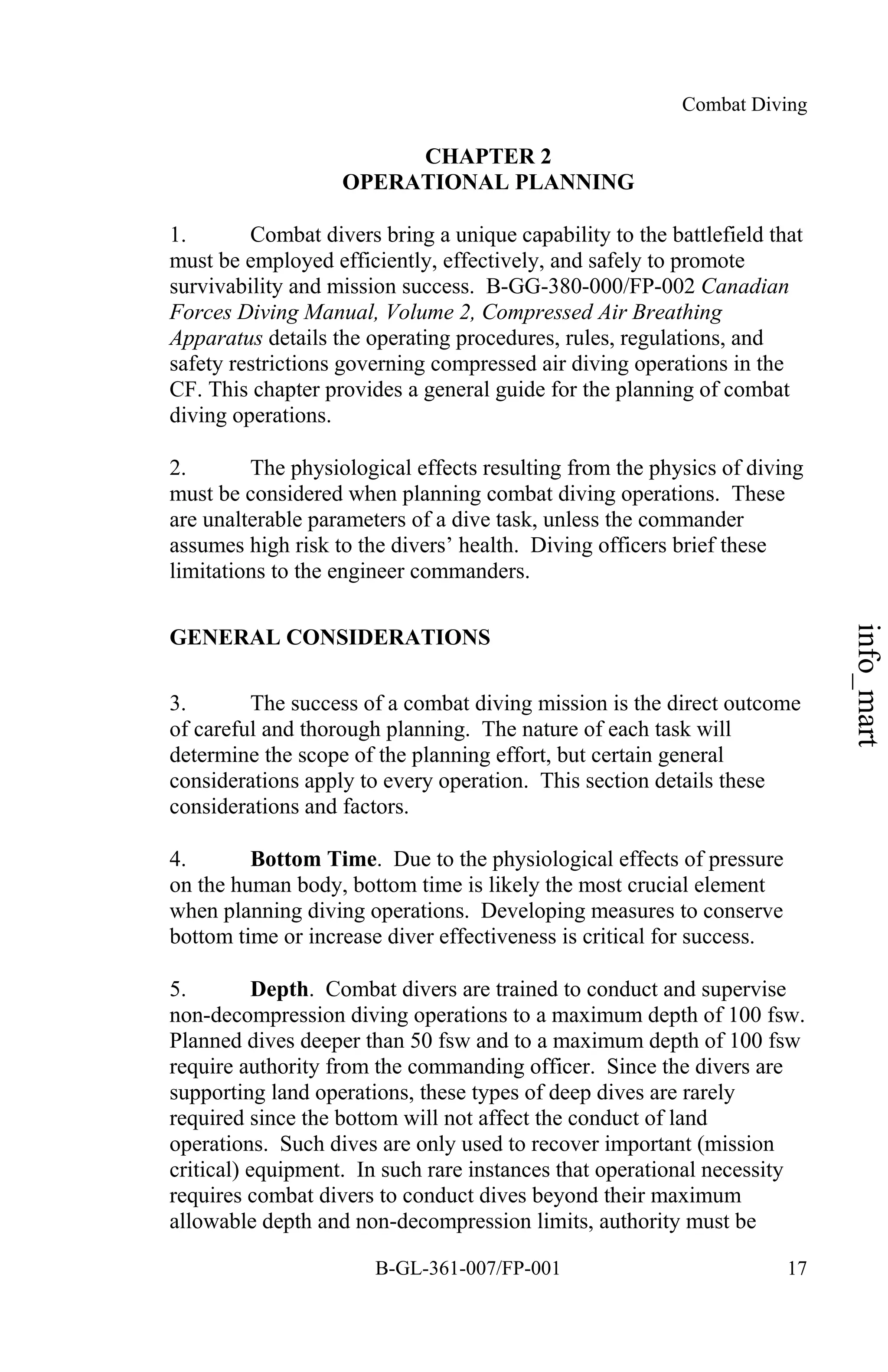 Manual combat diving | PDF