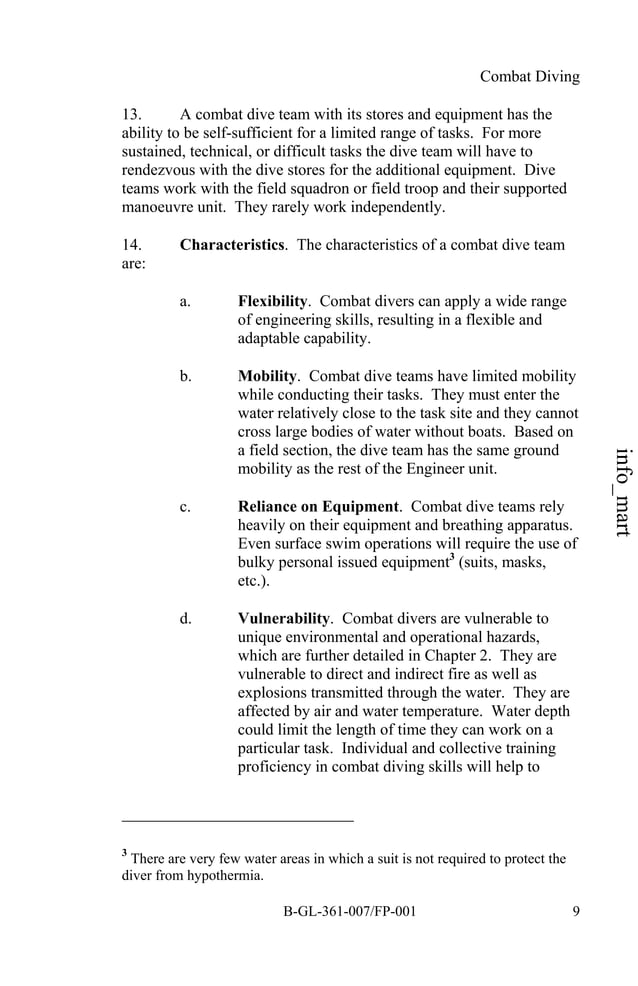 Manual combat diving | PDF | Scuba Diving | Extreme Sports