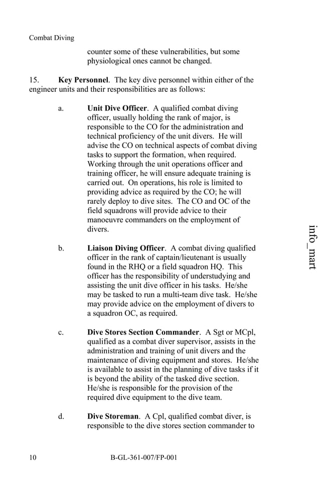 Manual combat diving | PDF | Scuba Diving | Extreme Sports