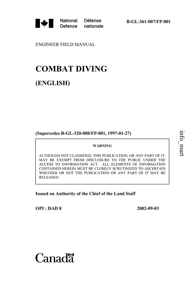 Manual combat diving | PDF | Scuba Diving | Extreme Sports