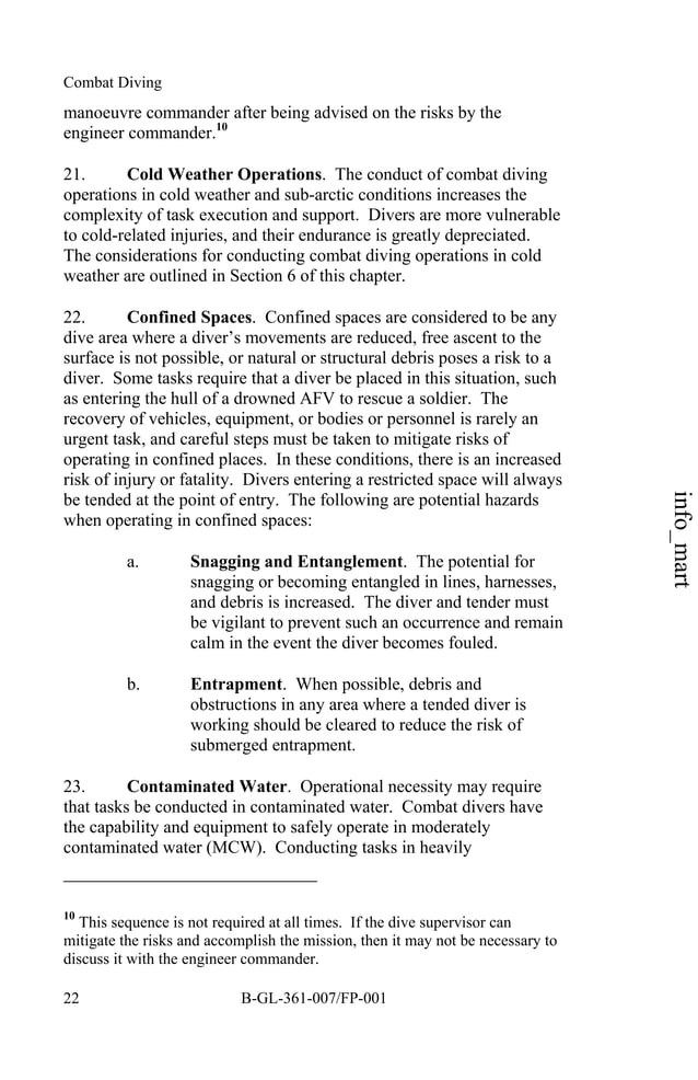 Manual combat diving | PDF | Scuba Diving | Extreme Sports