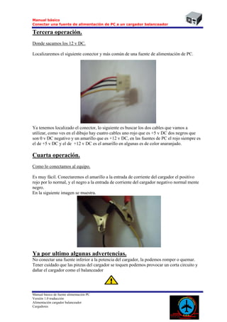 Manual Conexion Fuente Alimentacion Pc Cargador | PDF