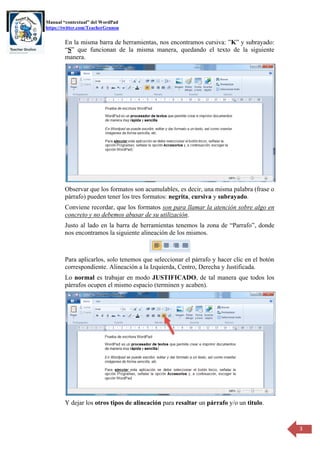 Manual contextual word pad. Practico | PDF