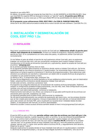 MANUAL COMPLETO DE COOL EDIT PRO EN ESPAÑOL | PDF
