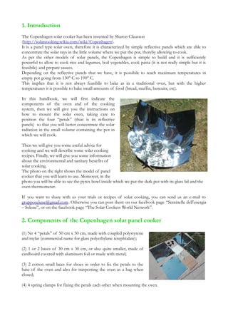 Manual Copenhagen Solar Cooker Polystyrene and Mylar | PDF