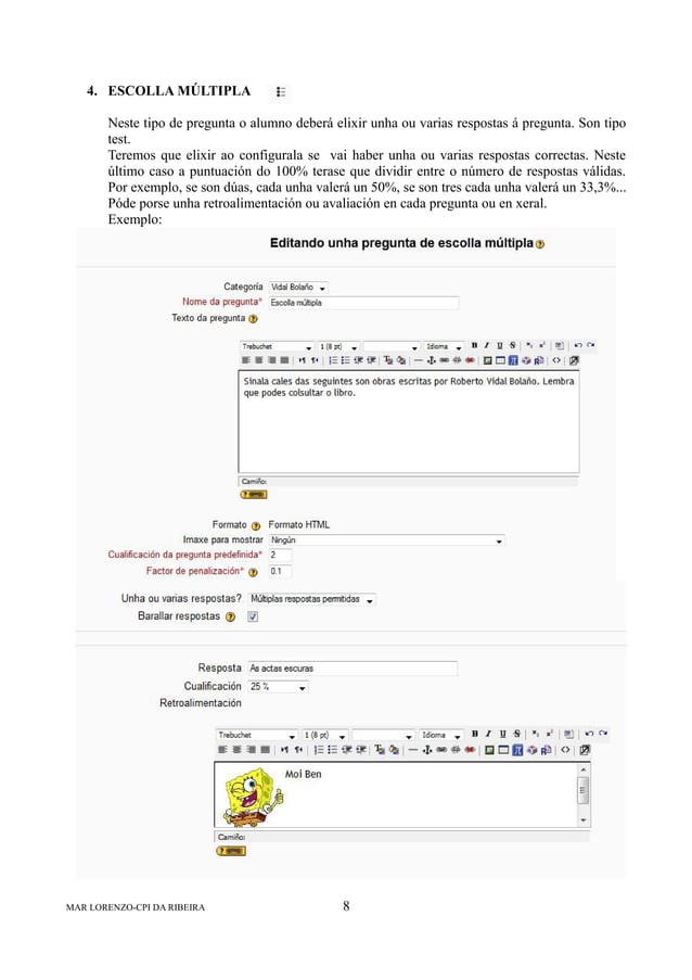 Manual:cuestionarios en Moodle | PDF