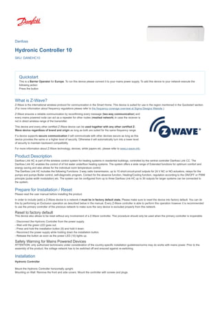 Manual danfos danehc10 | PDF