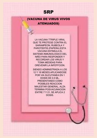 Manual del esquema de vacunacion del centro de salud bellavista | PDF