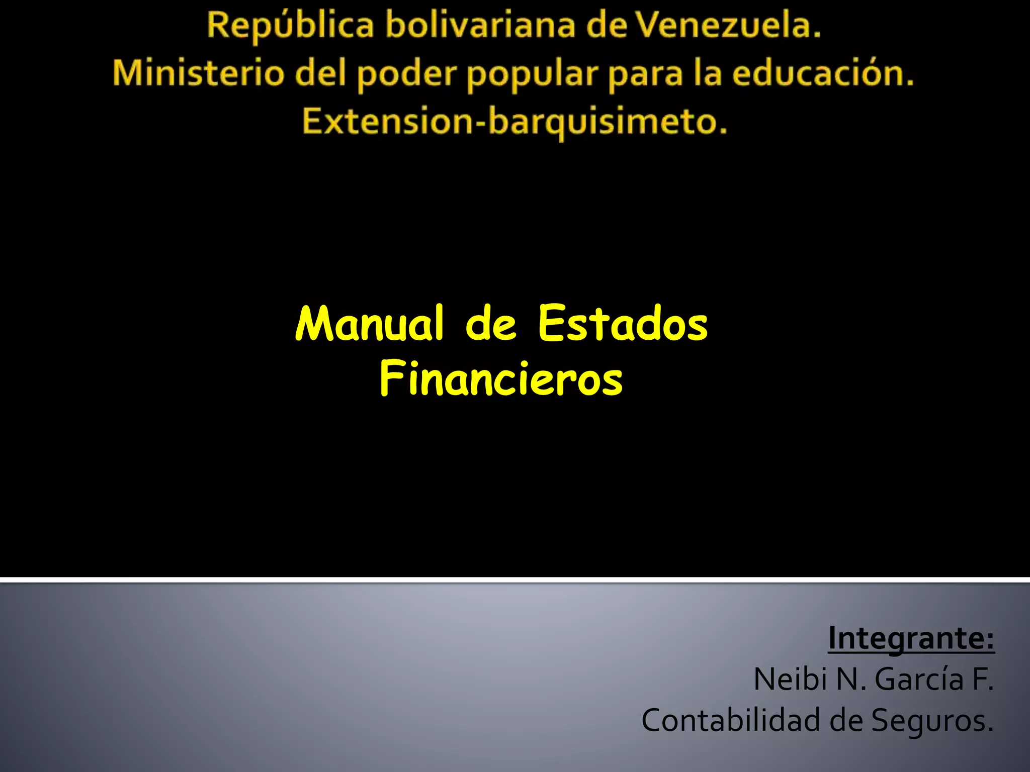 Manual De Analisis De Estados Financieros Ppt
