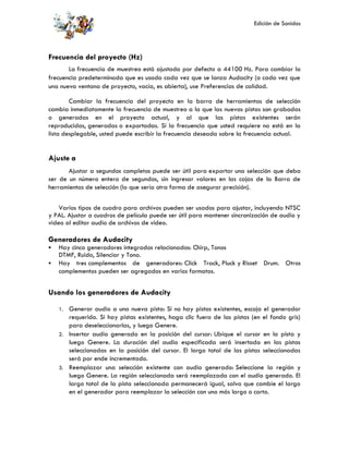 Manual de audacity | PDF