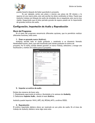 Manual de audacity | PDF