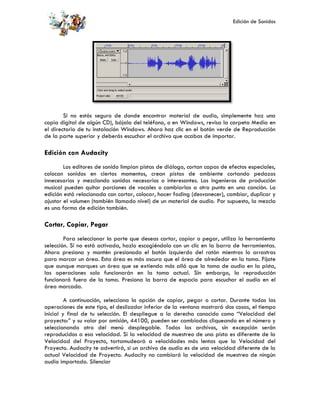 Manual de audacity | PDF