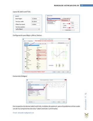 Manual de auto cad civil 3d civilgeeks.com creación de bandas para el ...