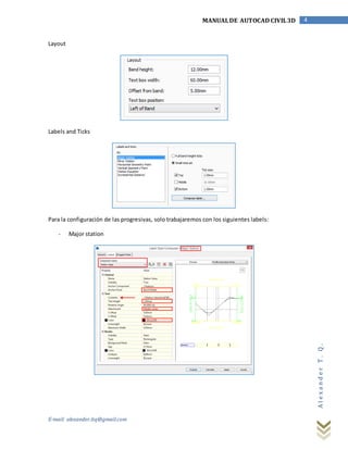 Manual de auto cad civil 3d civilgeeks.com creación de bandas para el ...