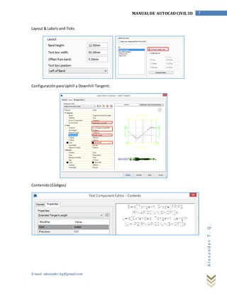 Manual de auto cad civil 3d civilgeeks.com creación de bandas para el ...