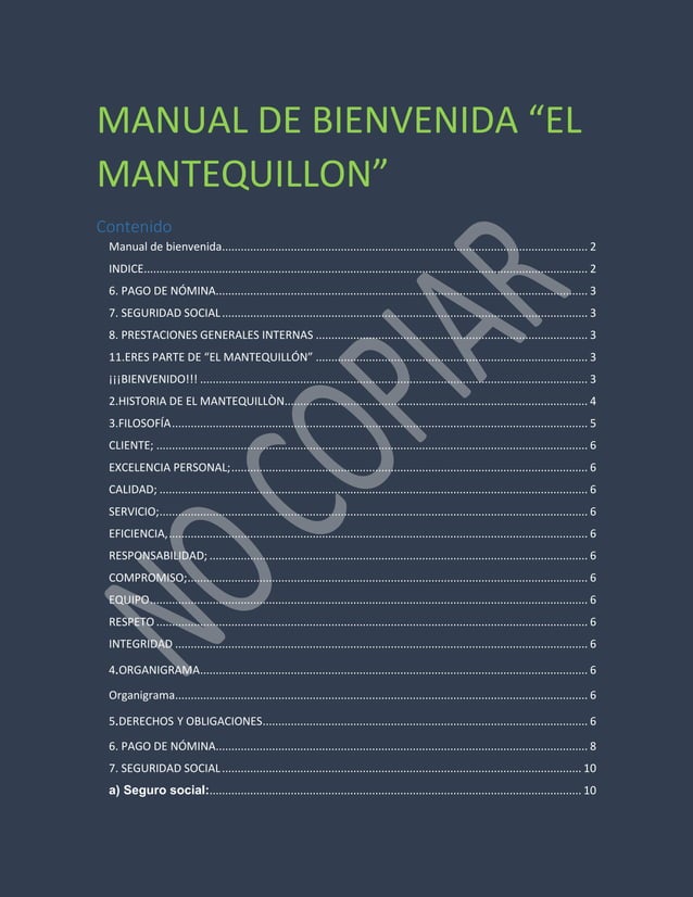 Manual de bienvenida | PDF