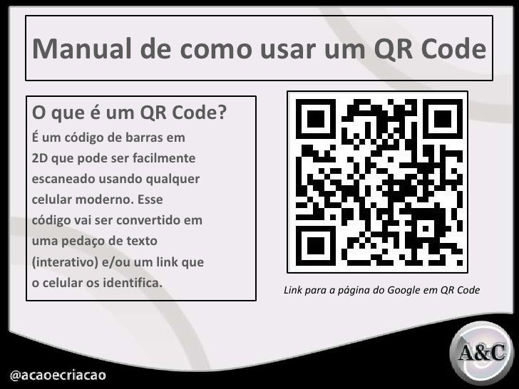 Manual de como usar um qr code