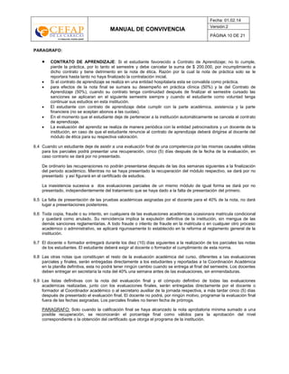 Manual de convivencia 2014 | PDF