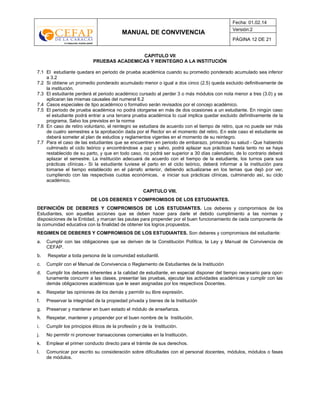 Manual de convivencia 2014 | PDF