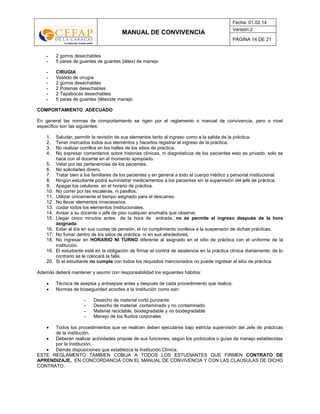 Manual de convivencia 2014 | PDF