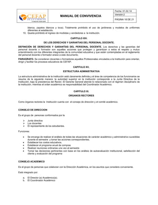 Manual de convivencia 2014 | PDF