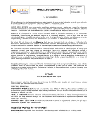 Manual de convivencia 2014 | PDF