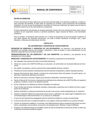 Manual de convivencia 2014 | PDF