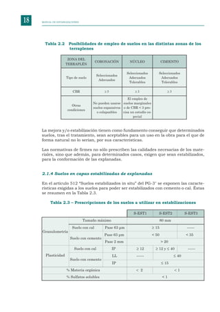 Manual de estabilización de suelos con cemento o cal | PDF