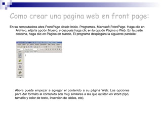 Manual de front page | PPT