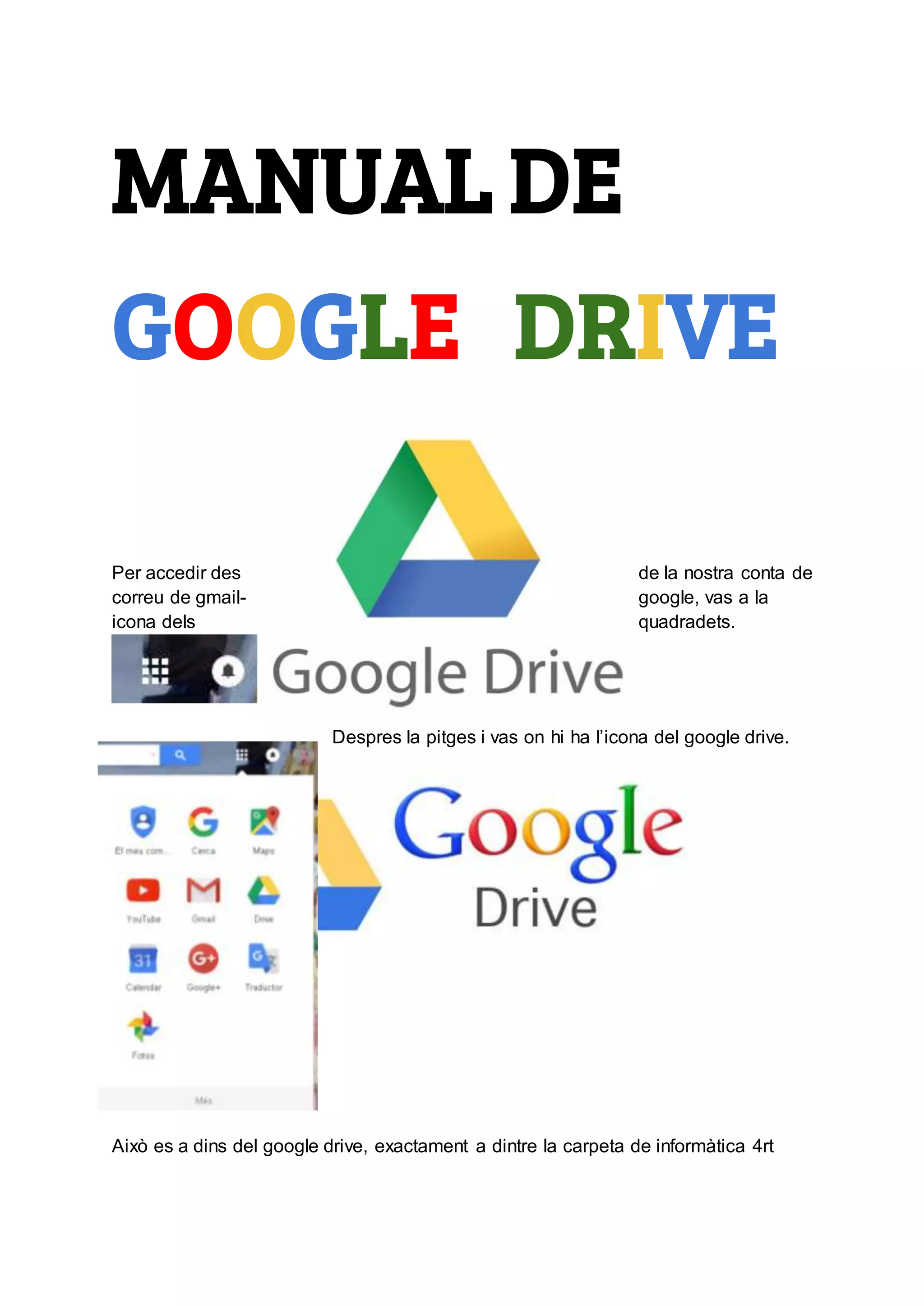 Manual de google drive | DOCX