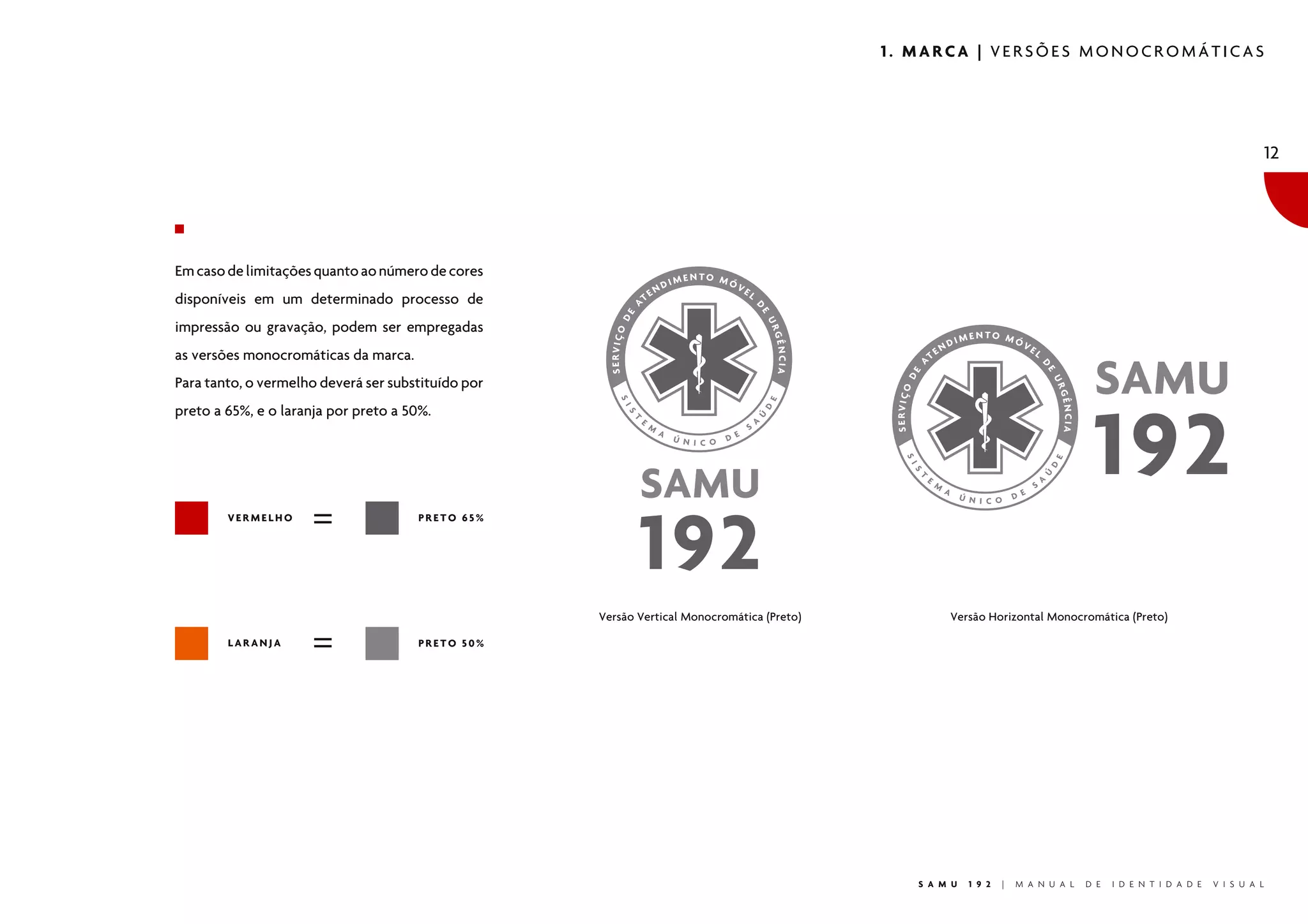 Manual de iIdentidade Visual da SAMU/192 | PDF