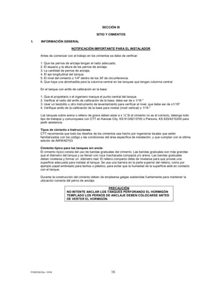 Manual de instalación de tanques de almacenamiento de líquido | PDF