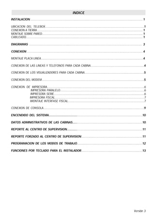 Manual de instalación y programación telebox | PDF