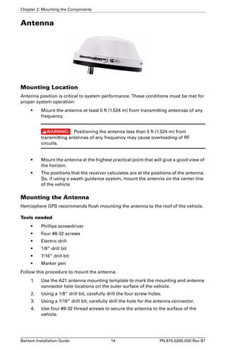 Manual de instalacion Satloc bantam | PDF