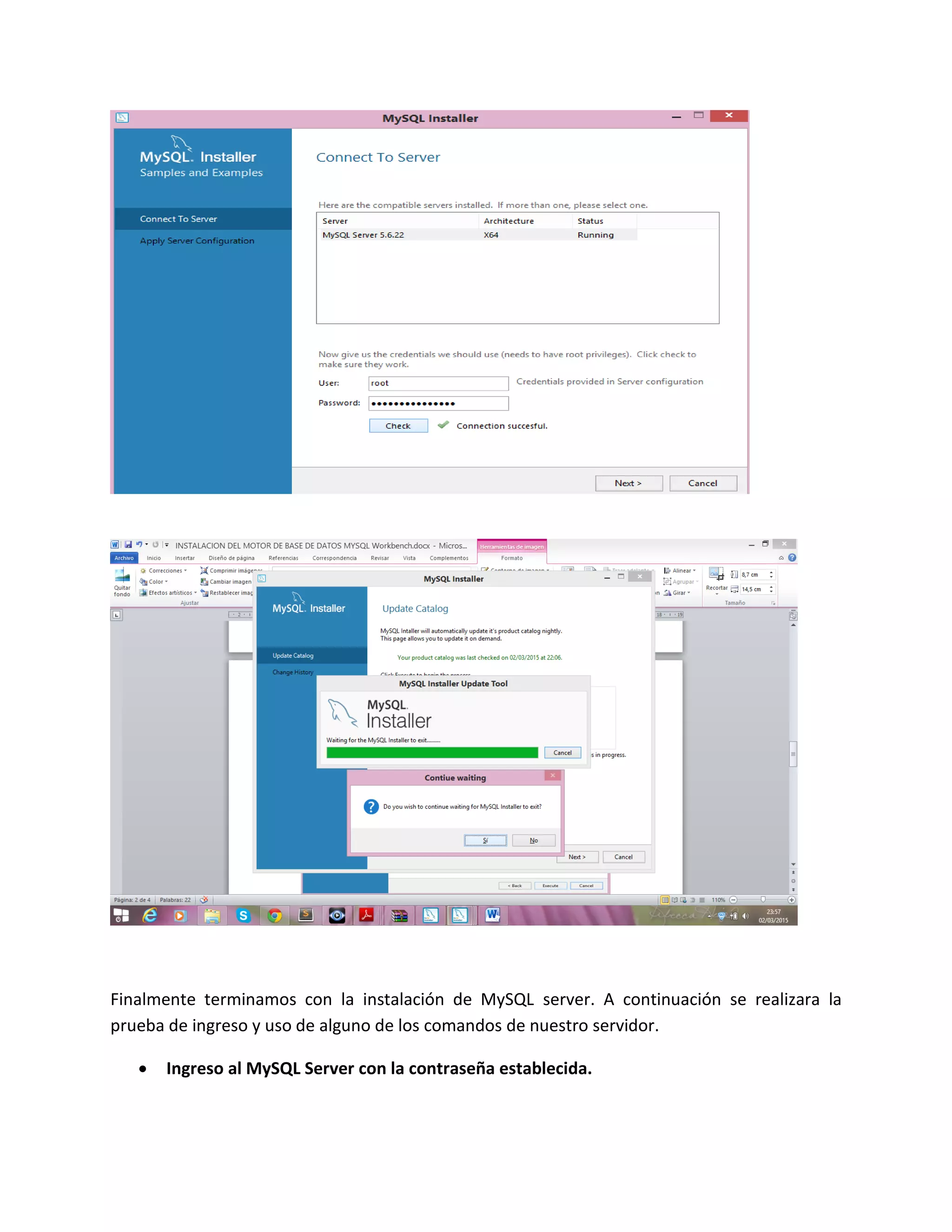 Manual de instalacion de mysql Server mysql-workbench-xamp server | PDF