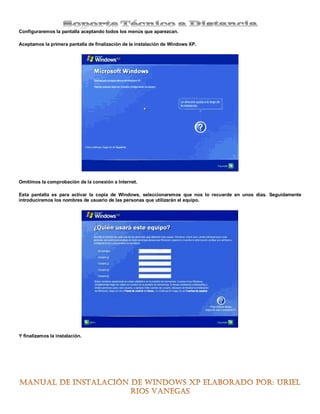 Manual de instalacion de windows xp | PDF
