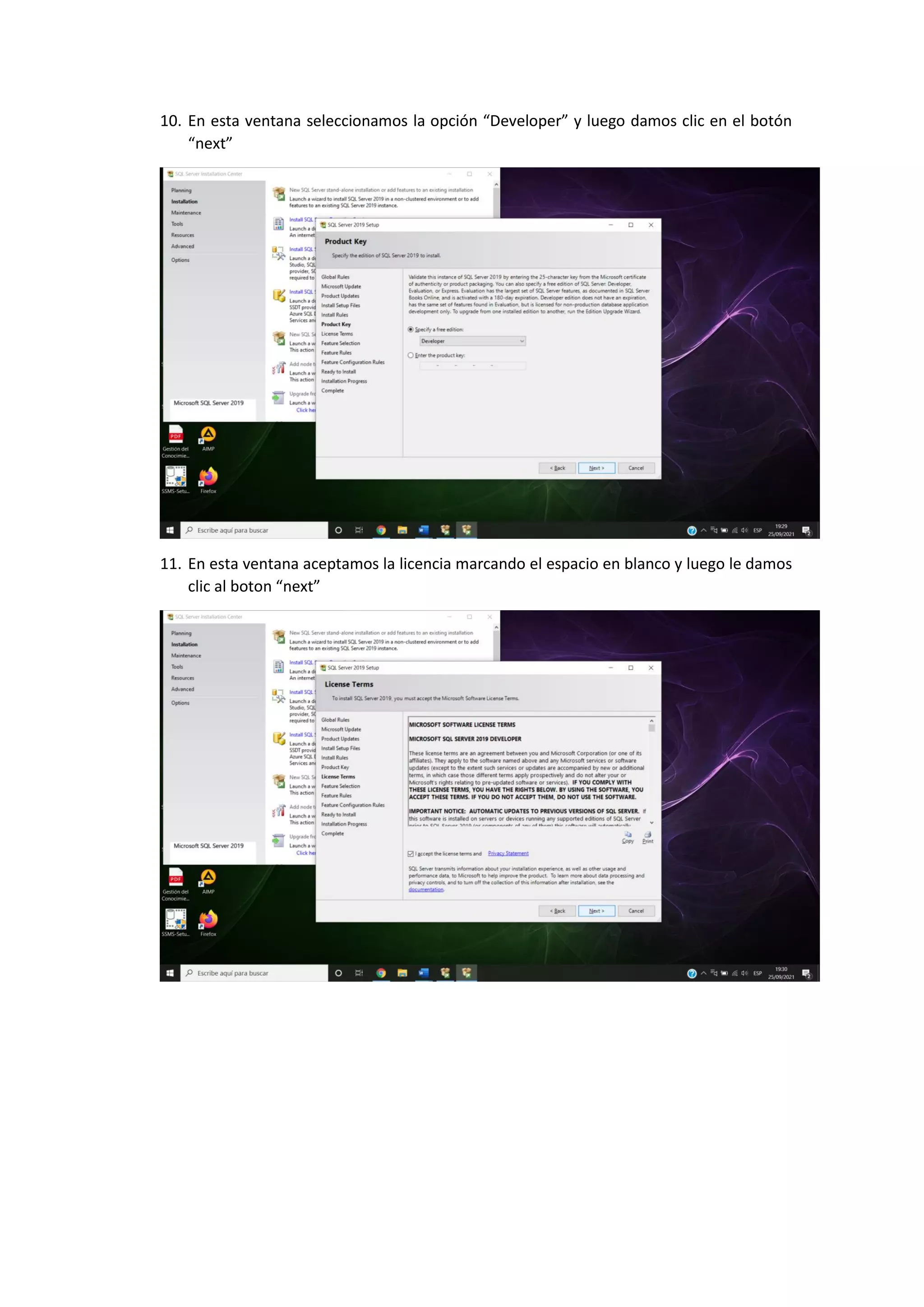 Manual de instalacion sql server y visual studio | PDF