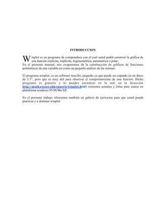 Manual de instrucciones winplot | PDF