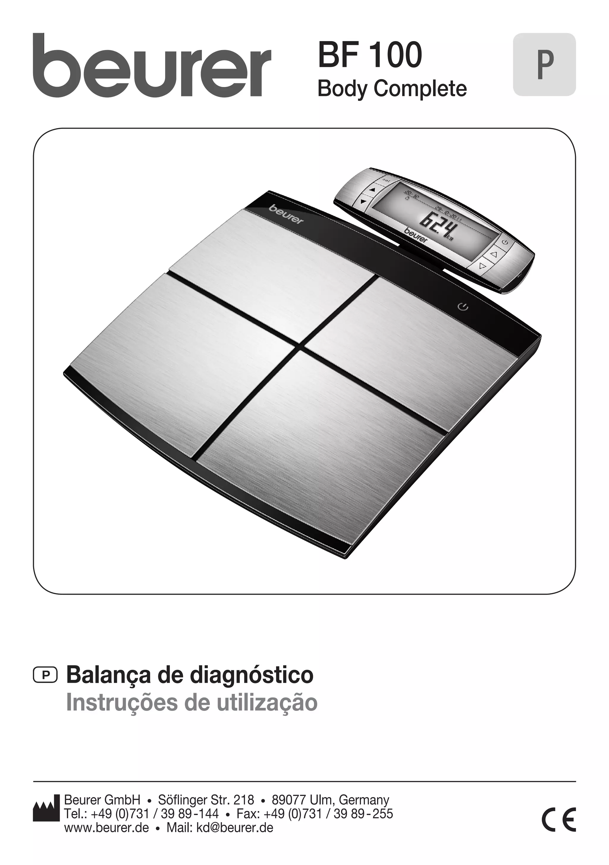 Manual de Instruções Balança De Diagonóstico BF 100 Beurer | PDF