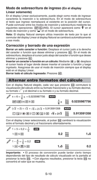 Manual de la calculadora fx 570 991-es_plus_s | PDF