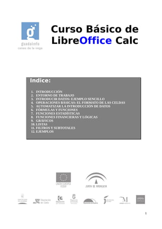 Manual práctico de Hojas de Cálculo con LibreOffice Calc (2017) | PDF