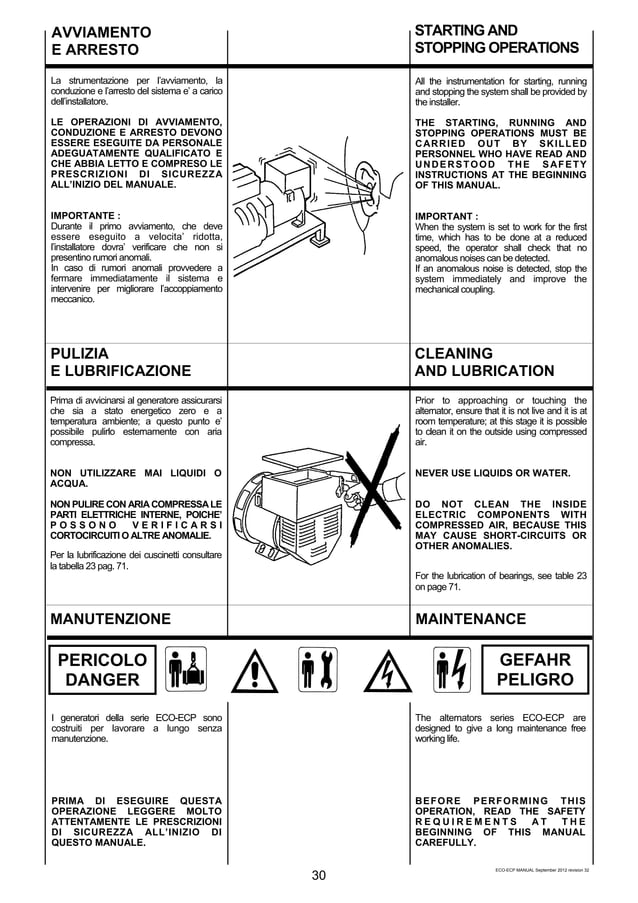 Manual del generador mecc alte 32 3s-4 sdmo j30 | PDF