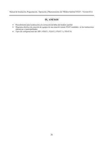 Manual Del Modem Satelital Vsat Version 03 A 2009 | PDF