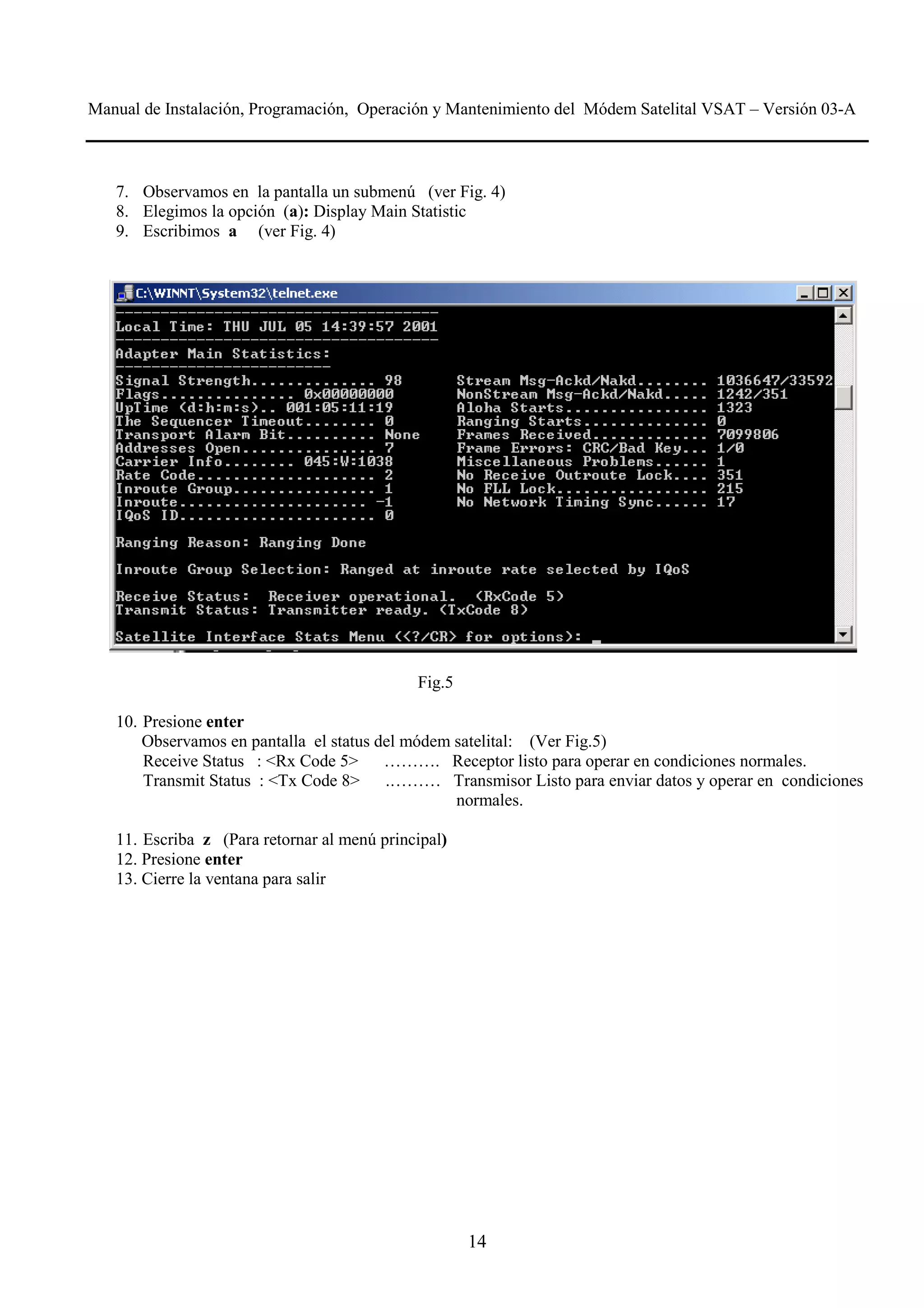 Manual del modem satelital vsat version 03 b-2009 uso interno | PDF
