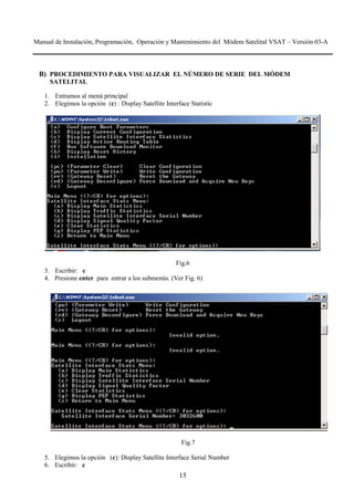 Manual del modem satelital vsat version 03 b-2009 uso interno | PDF