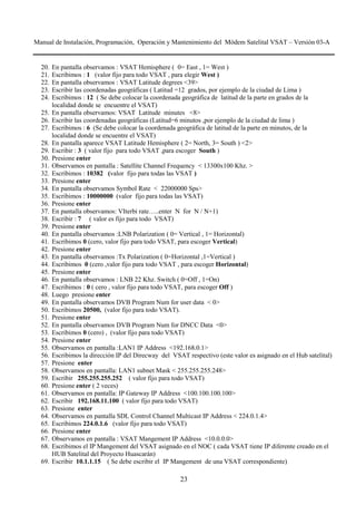 Manual del modem satelital vsat version 03 b-2009 uso interno | PDF